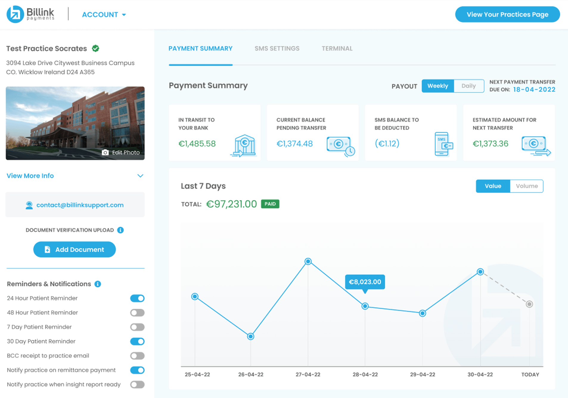 General - Dashboard Overview | Billink