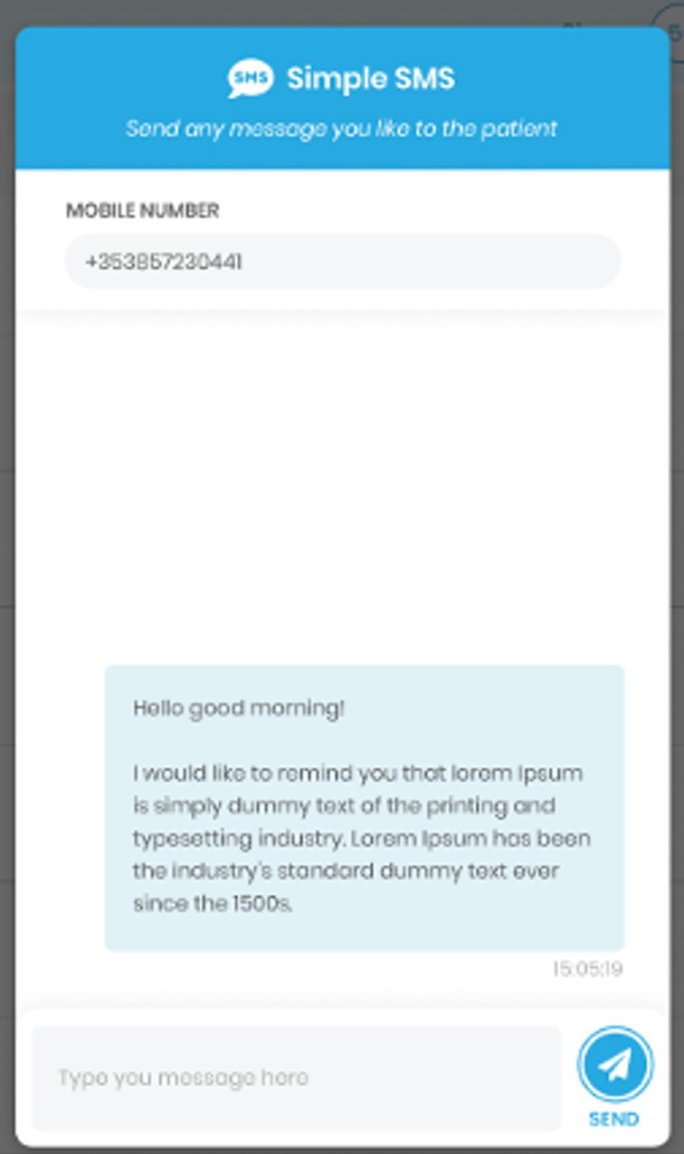 Send Simple SMS | Billink