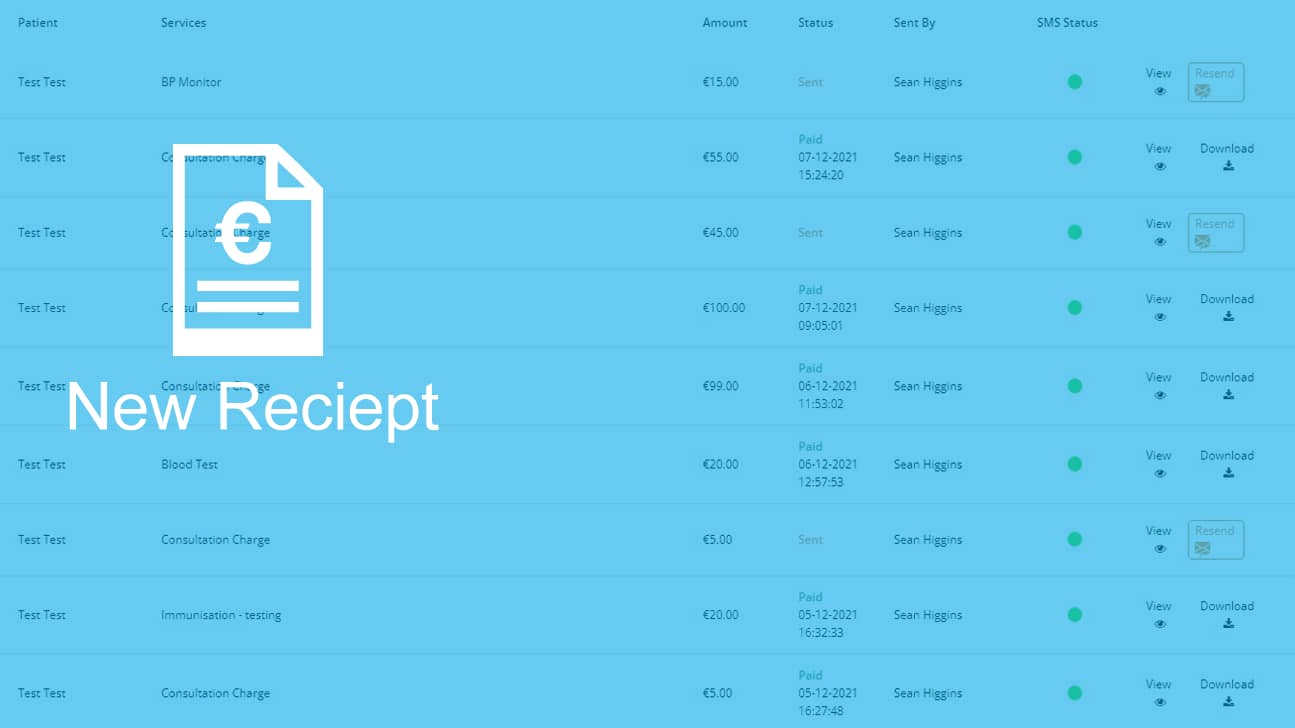Downloadable receipts & new layout | Billink- Practice Administration ...