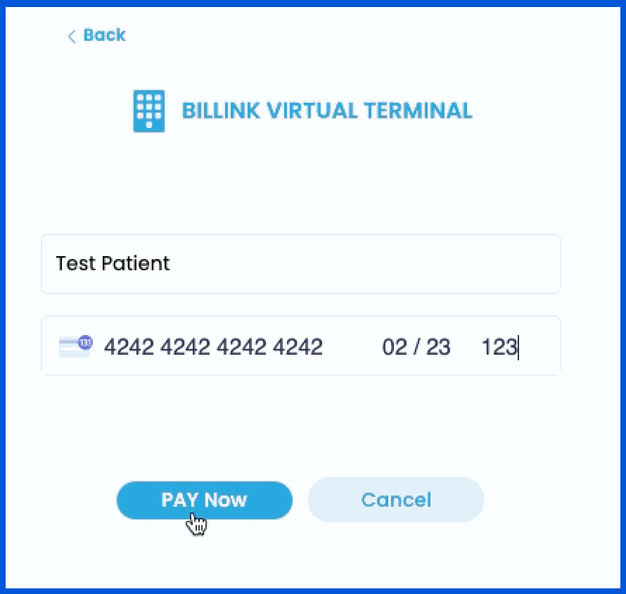 Virtual Terminal - ImedDoc | Billink- Practice Administration ...