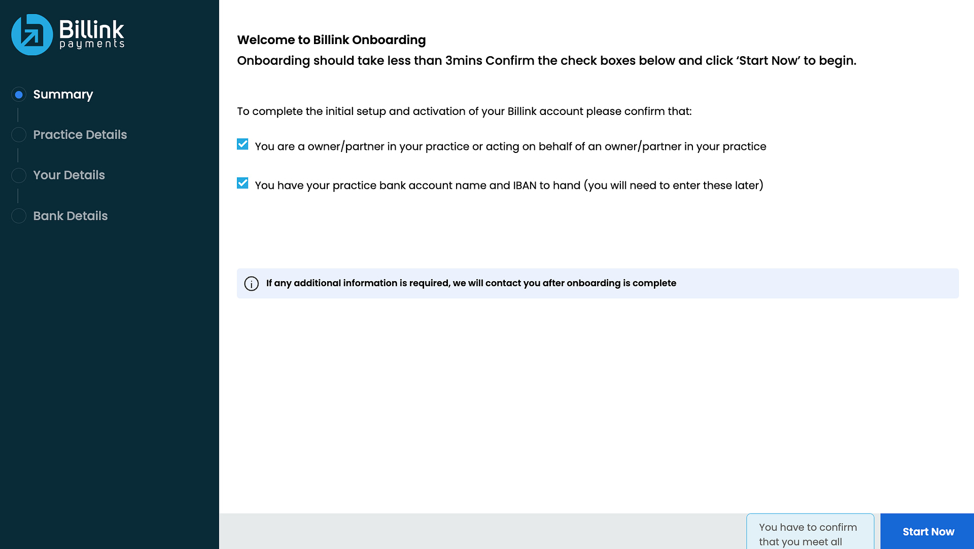 Quick and Easy Billink Onboarding Guide